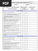 SHE Inspection Checklist | PDF | Forklift