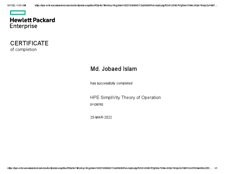 HPE SimpliVity Theory of Operation | PDF