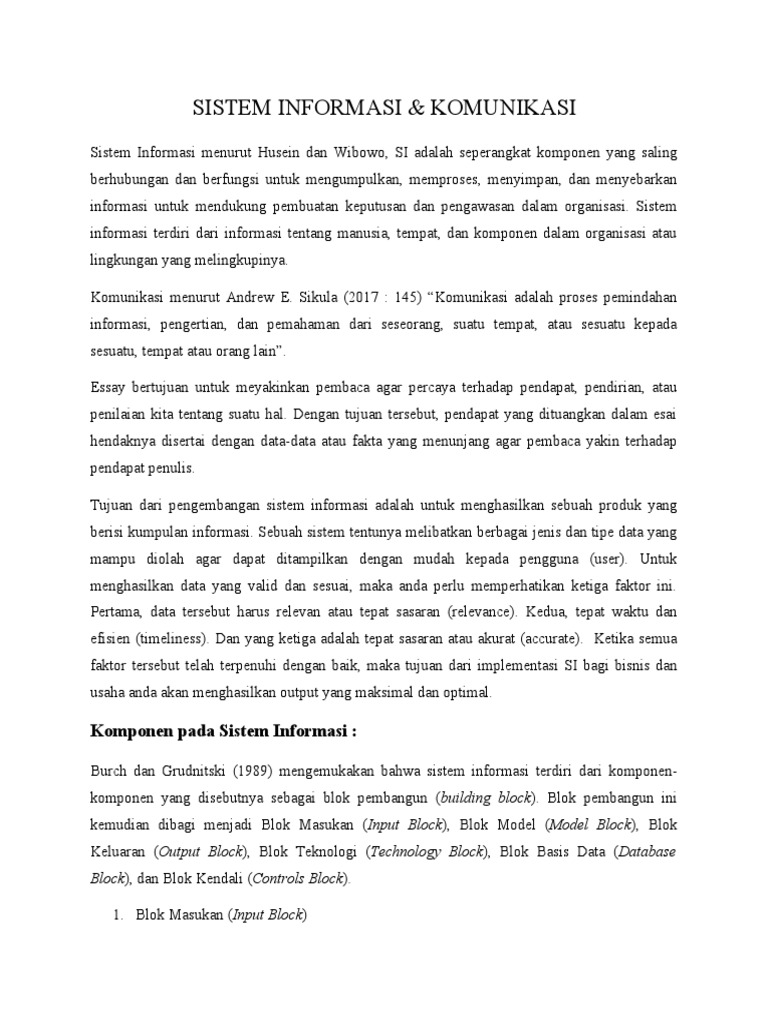 Sisfo & Komunikasi | PDF