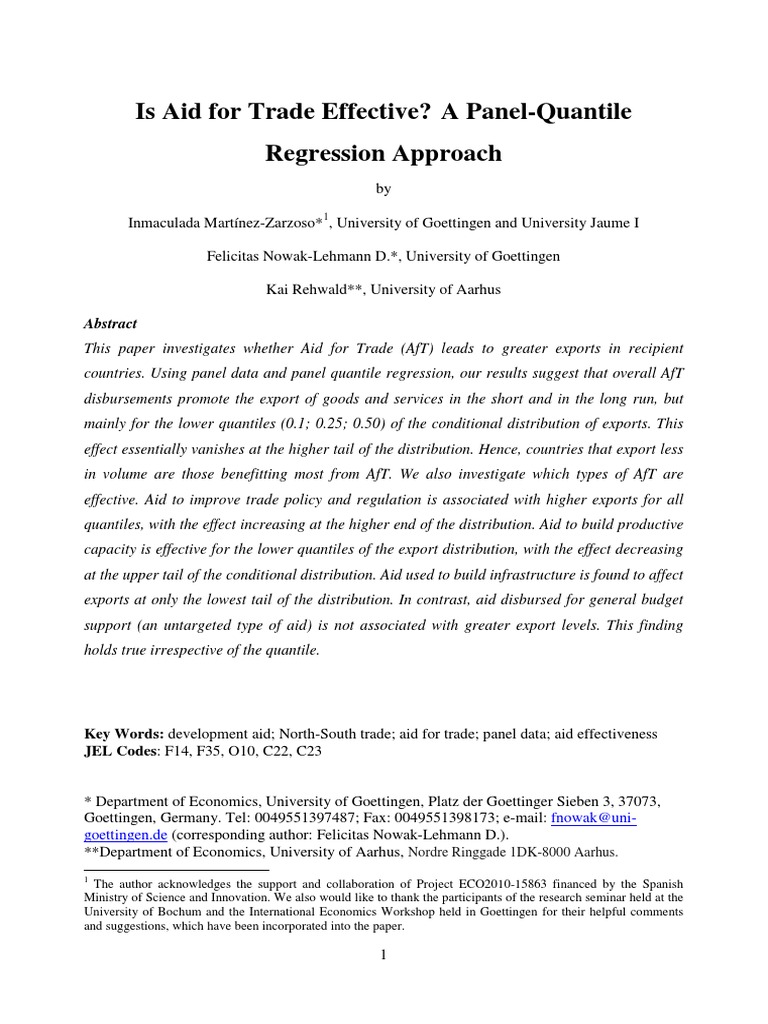 A Panel-Quantile | PDF | Fixed Effects Model | Regression Analysis
