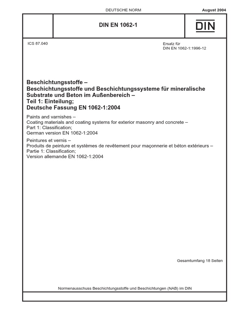 Din en 1062-1 2004-08 | PDF