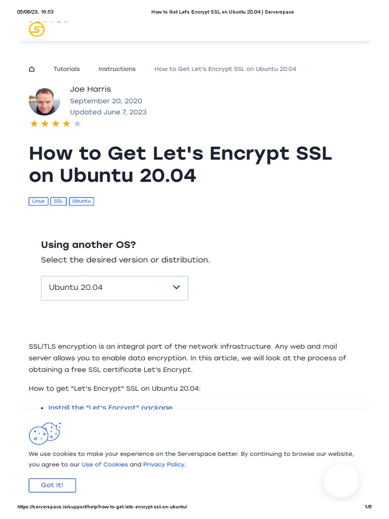 How To Get Let's Encrypt SSL On Ubuntu 20.04 - Serverspace | PDF | Transport Layer Security ...