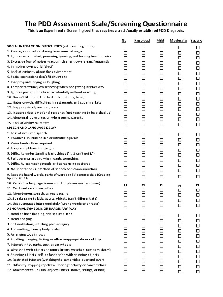 Pdd Diagnosis Pdf Speech Human Communication