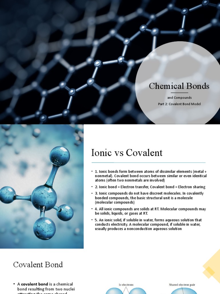 CHEM111 Week 4.2 - Chemical Bonds and Compounds Part 2 - Covalent Bond ...