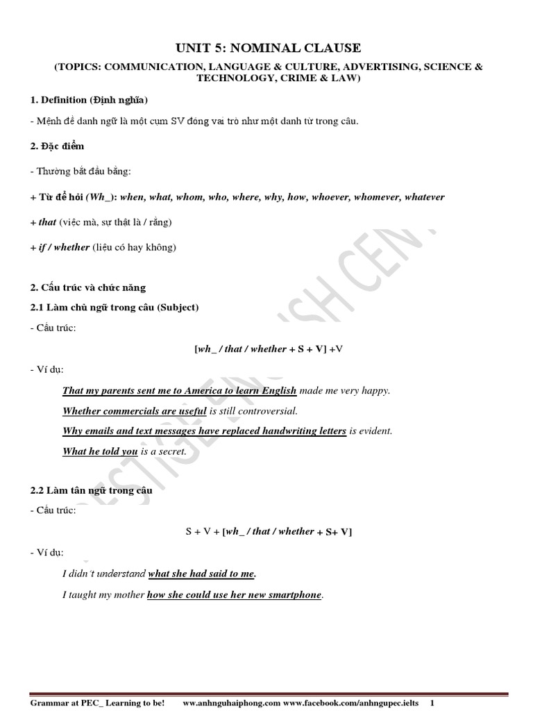 Nominal Clause | PDF