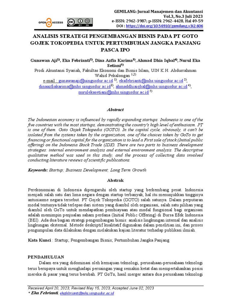 Strategi Bisnis Jangka Panjang GoTo | PDF