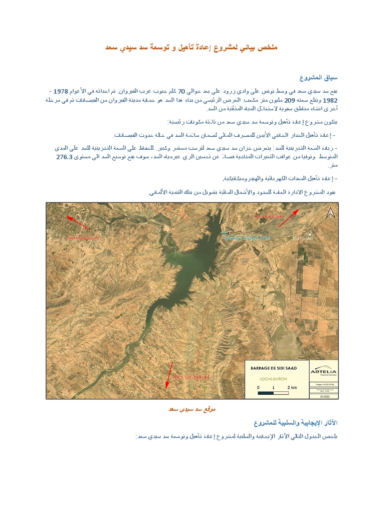Fiche D'information Barrage Sidi Saad | PDF