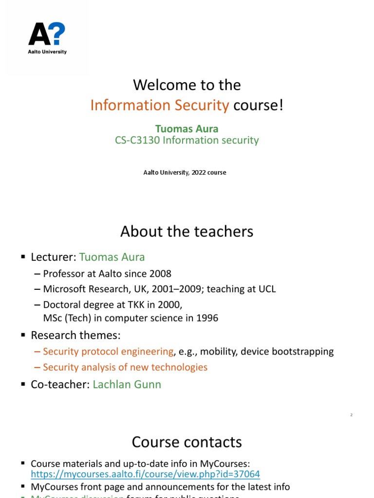 00 Security Course Intro 2 | PDF