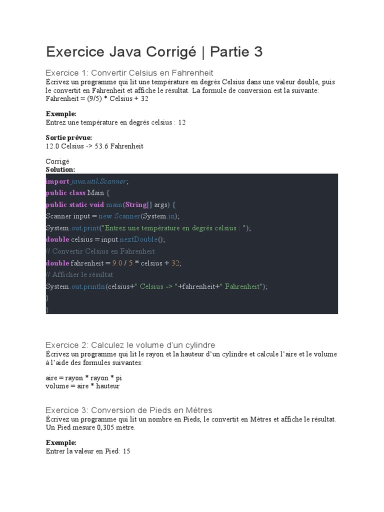 Exercice Java Corrigé waytoLearnX | PDF
