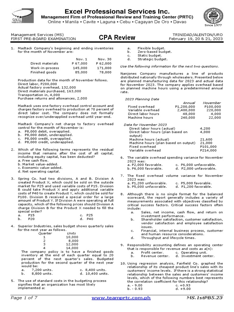 Ms - Team PRTC 1stpb May 2023 | PDF