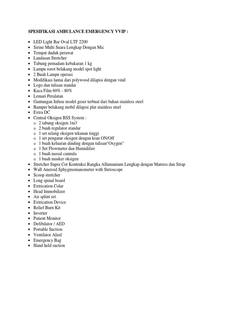 Spek Emergency Vvip | PDF | Griya & Taman | Sains & Matematika