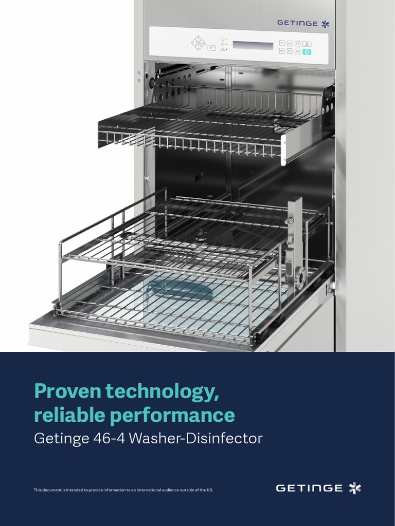 Getinge 46-4 Washer-Disinfector Overview | PDF