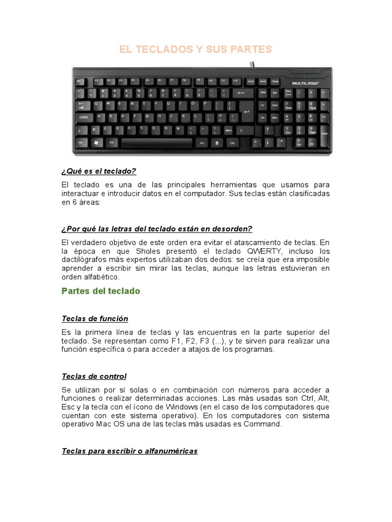 El Teclados y Sus Partes | PDF