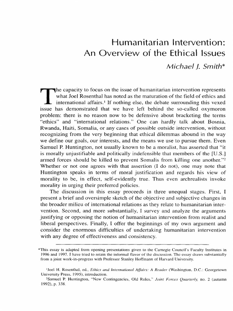 Humanitarian Intervention | PDF