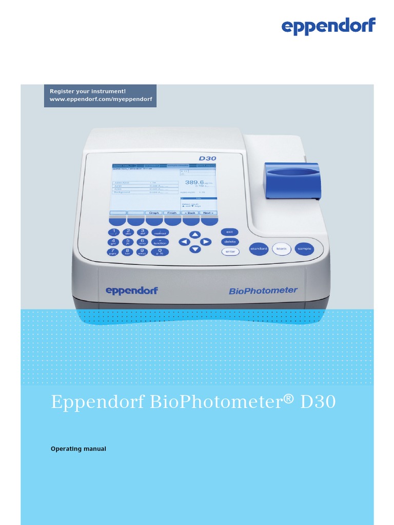 Detection Operating-Manual BioPhotometer-D30 | PDF