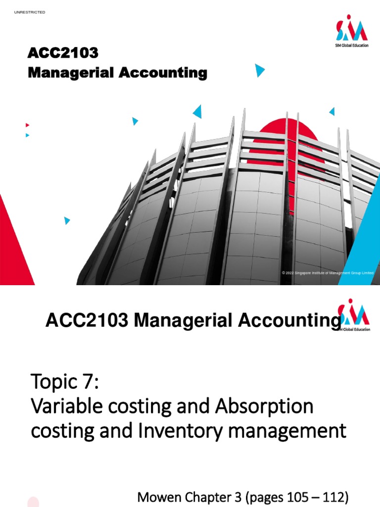 MA007 AC&VC - Inventory Management-1 | PDF | Inventory | Cost Of Goods Sold
