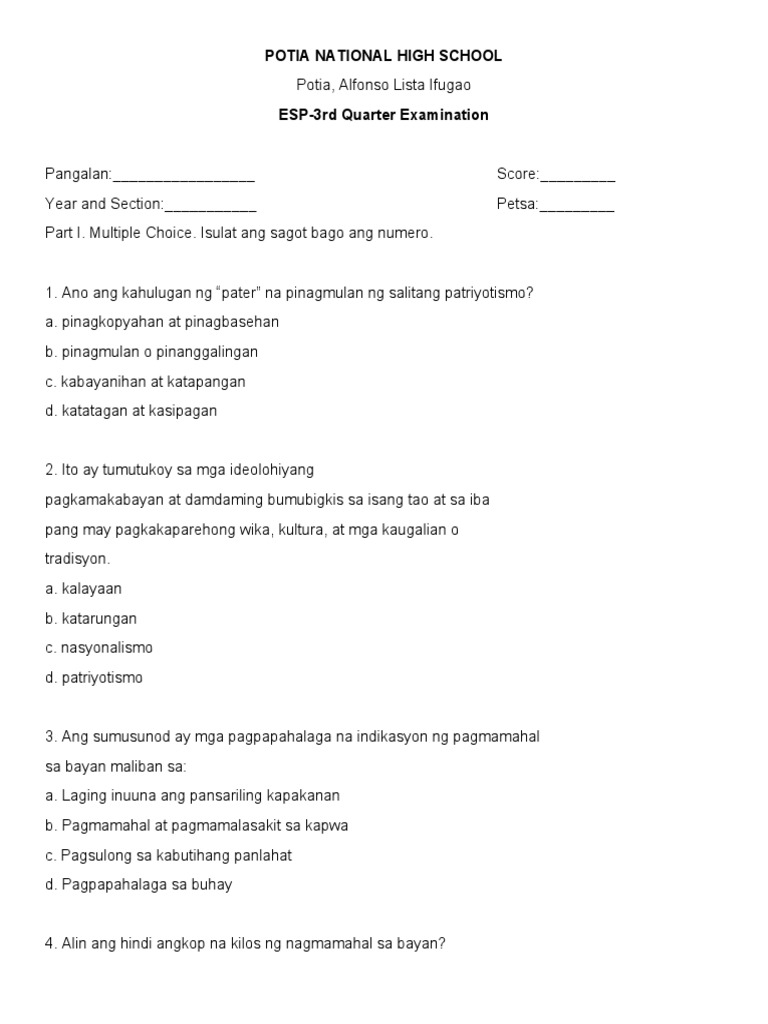 Potia National High School | PDF