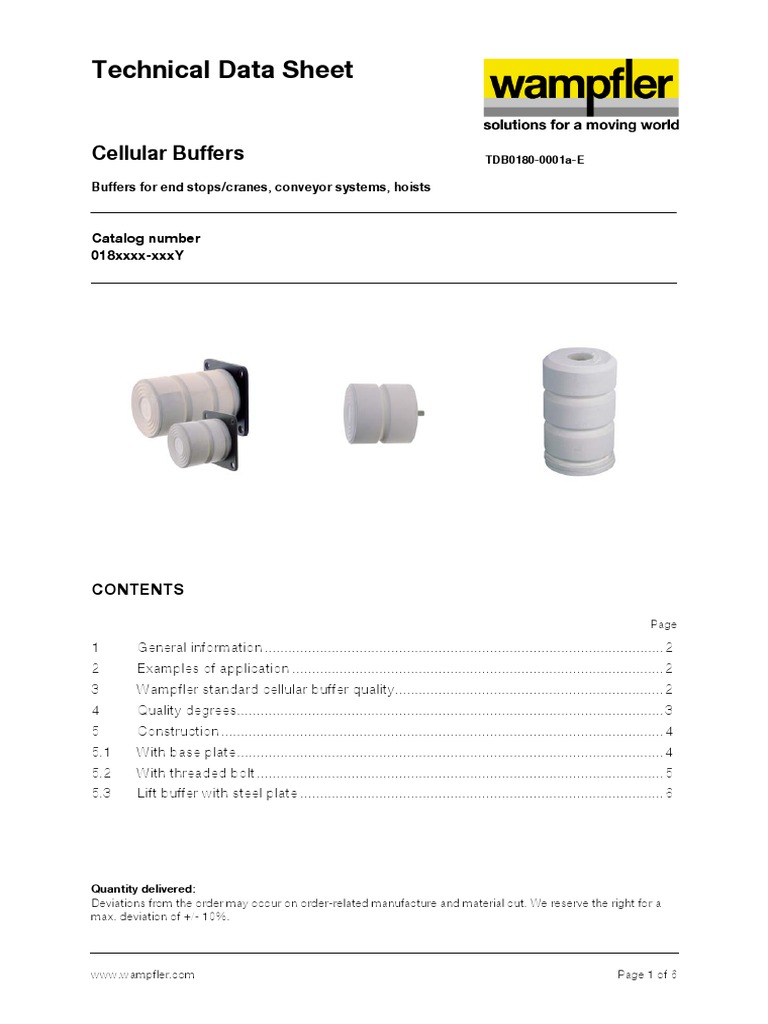 Wampfler Cellular Buffers Overview | PDF