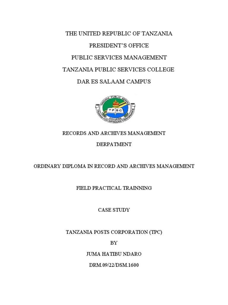 Juma Ndaro TPC Report | PDF