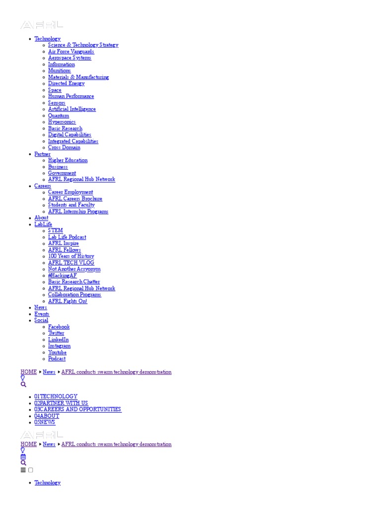 AFRL Conducts Swarm Technology Demonstration - Air Force Research ...