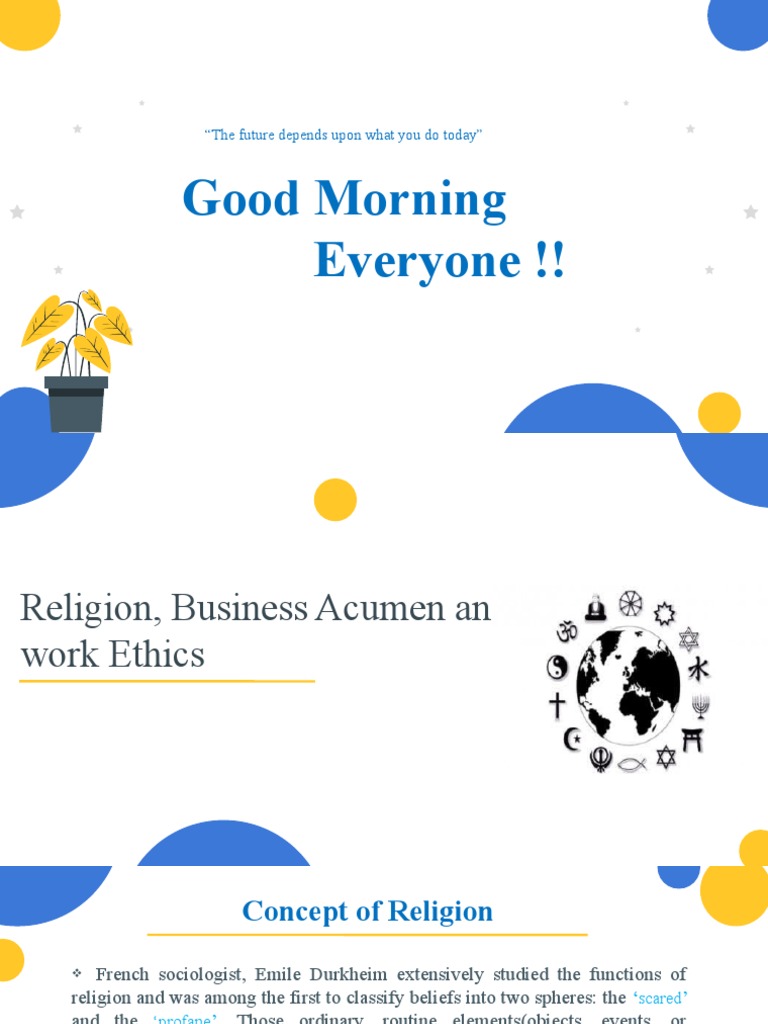 Relgion and Busines Acumen | PDF