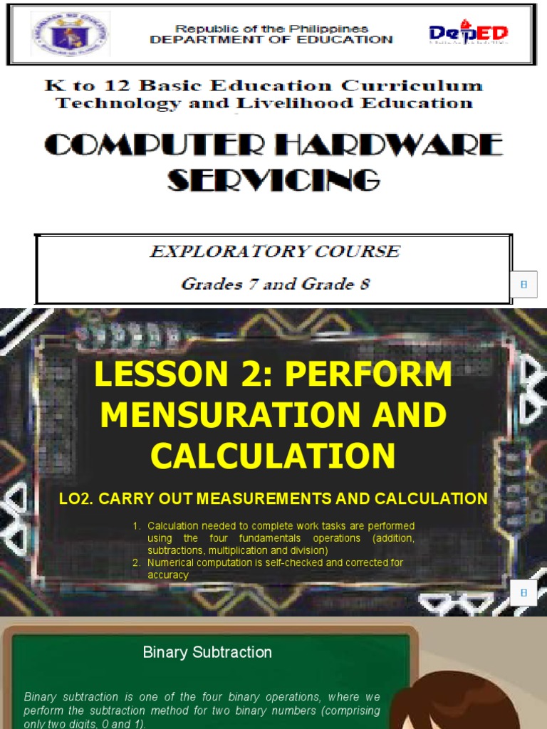 Lesson 2 - Perform Mensuration and Calculation - Lo2 Subtraction | PDF ...