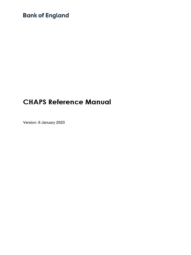 Chaps Reference Manual | Download Free PDF | Banks | European Union Law