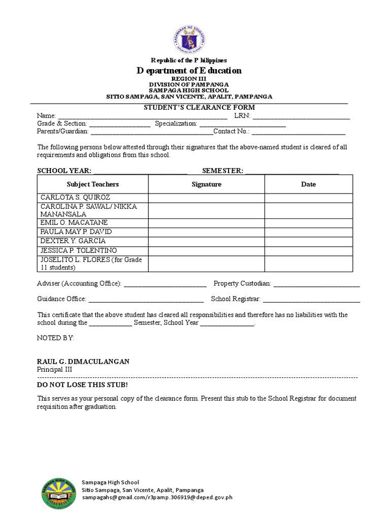 Students Clearance | PDF