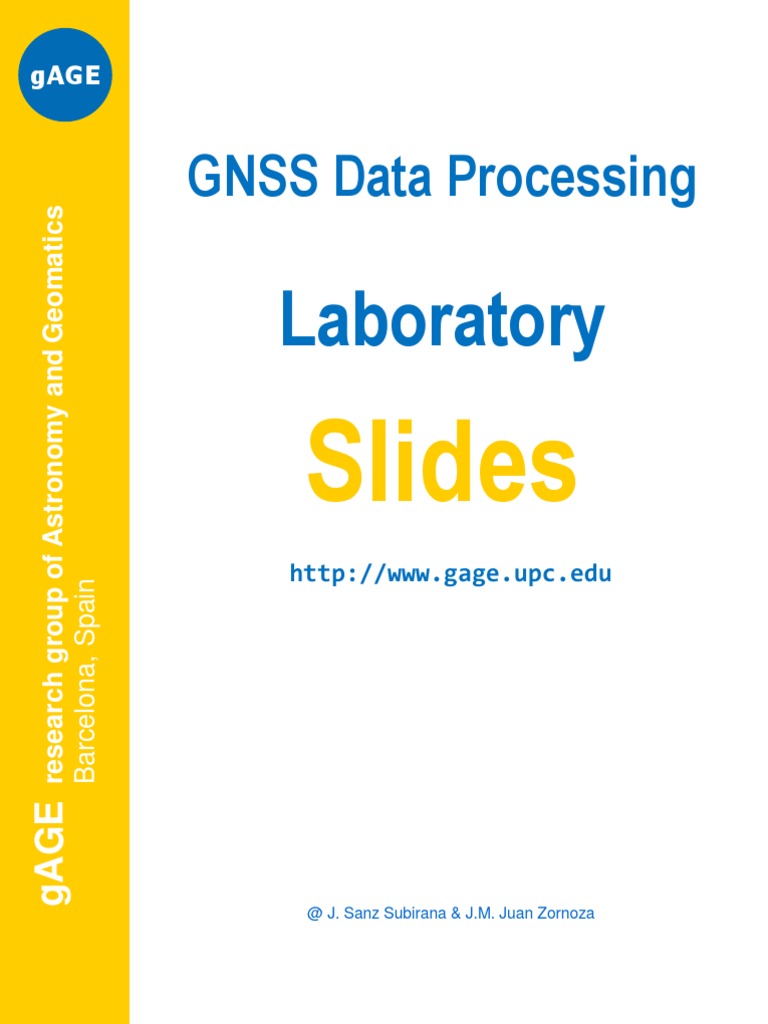 Gnss Data Processing Laboratory Slides Pdf Global Positioning