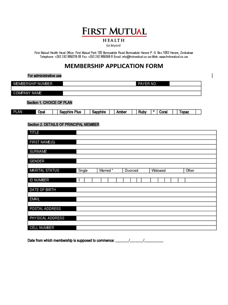 Membership Application Form Corp | PDF