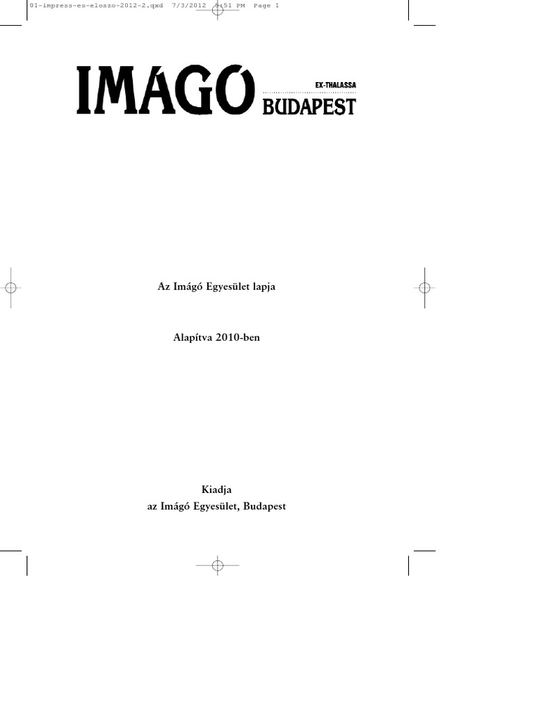 Vermes - Jelen Pillanat - Imago-Bp - 2012-2 - Levonat | PDF