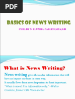 News Writing 101 | PDF | News | Journalism