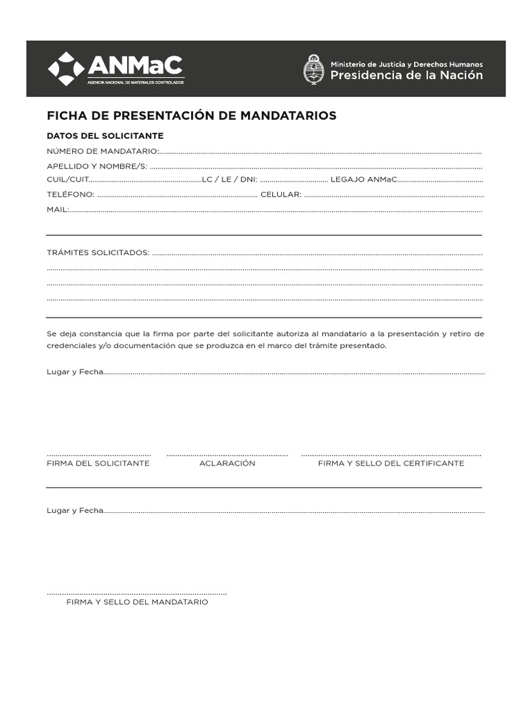 Mandatario Anmac | PDF