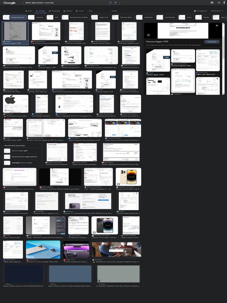 Facture Apple Iphone 14 Pro Max - Recherche Google | PDF
