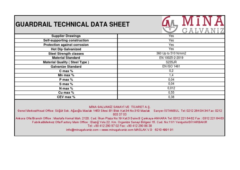 Technical Data Sheet Guardrail | PDF