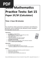 Practice Tests Set 17 - Paper 2F/3F - QP - GCSE Maths 1MA1 | PDF