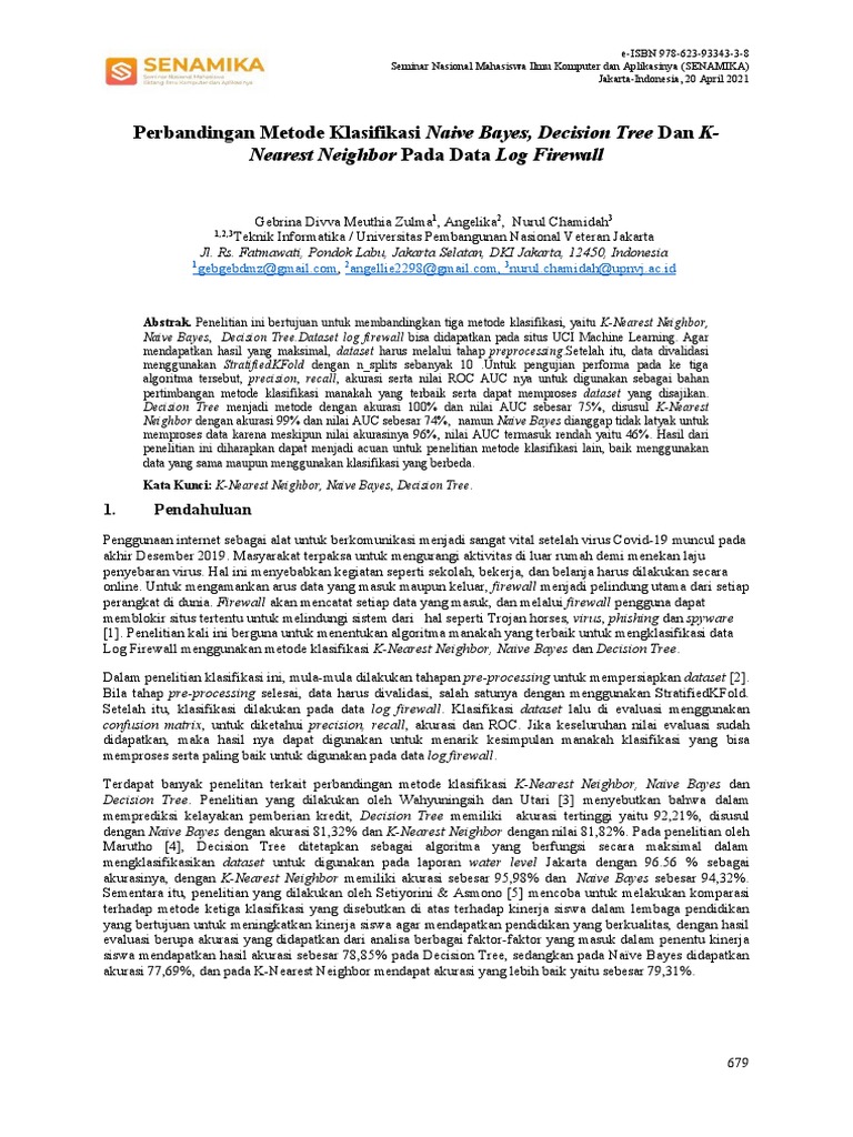 Naive Bayes Decision Tree Dan KNN | PDF