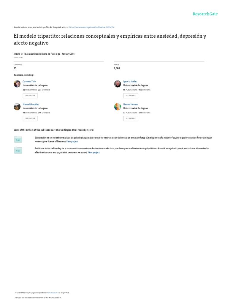 Modelo Tripartito RLP | Download Free PDF | Salud mental | Sicología