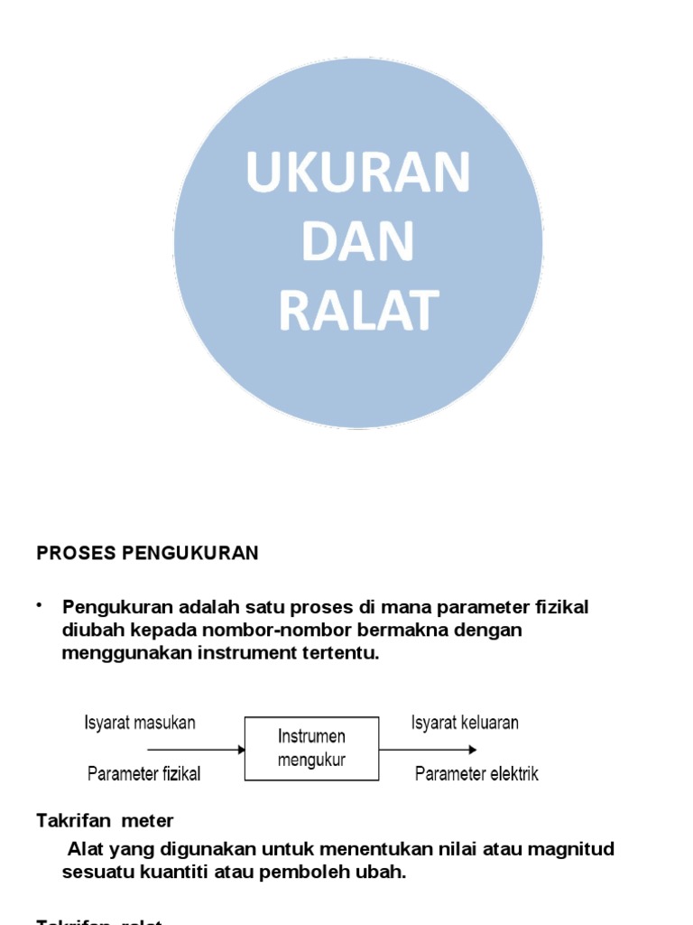 Ukuran Dan Ralat | PDF
