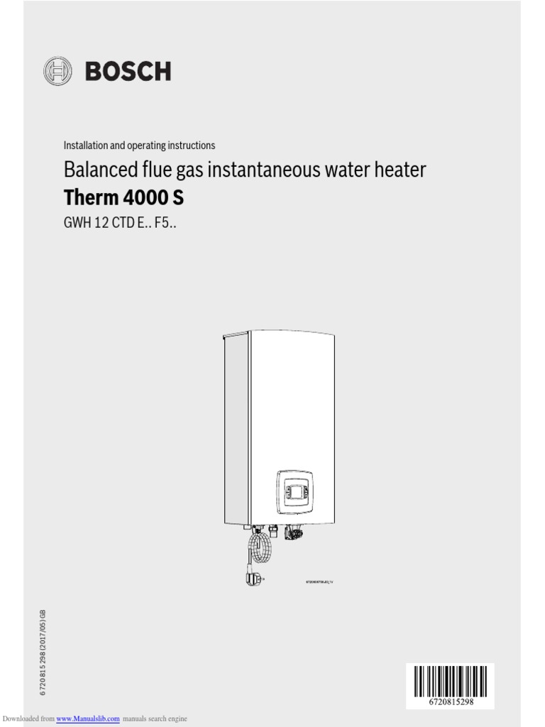 Therm 4000 S | PDF | Water Heating | Combustion