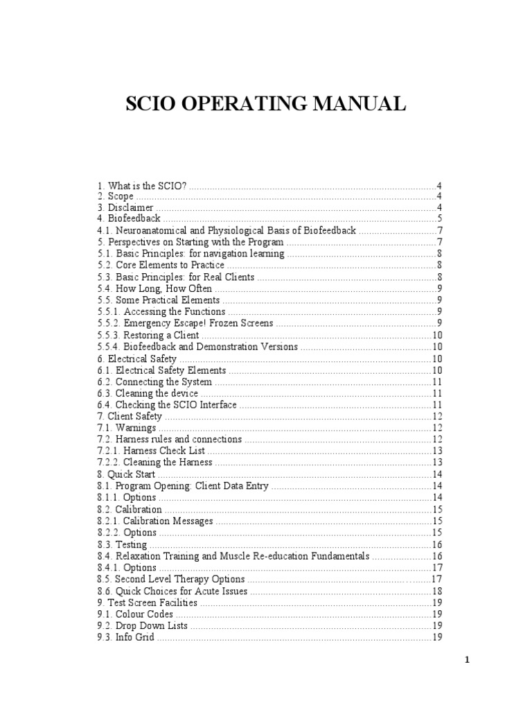 Scio Training Manual | PDF