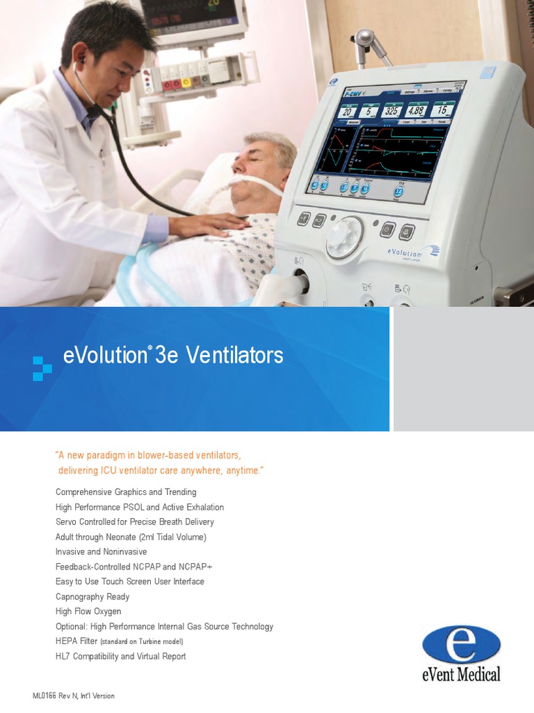 ML-0166 Rev N EVolution Brochure | PDF | Intensive Care Medicine ...