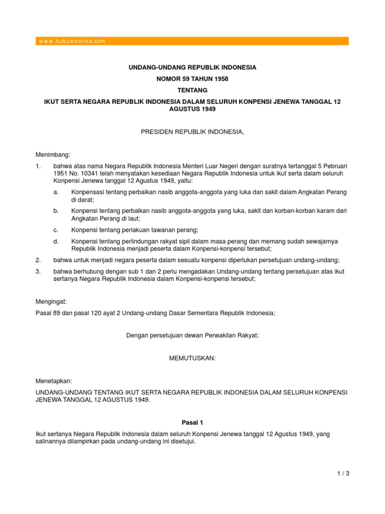 Uu No 59 1958 | PDF