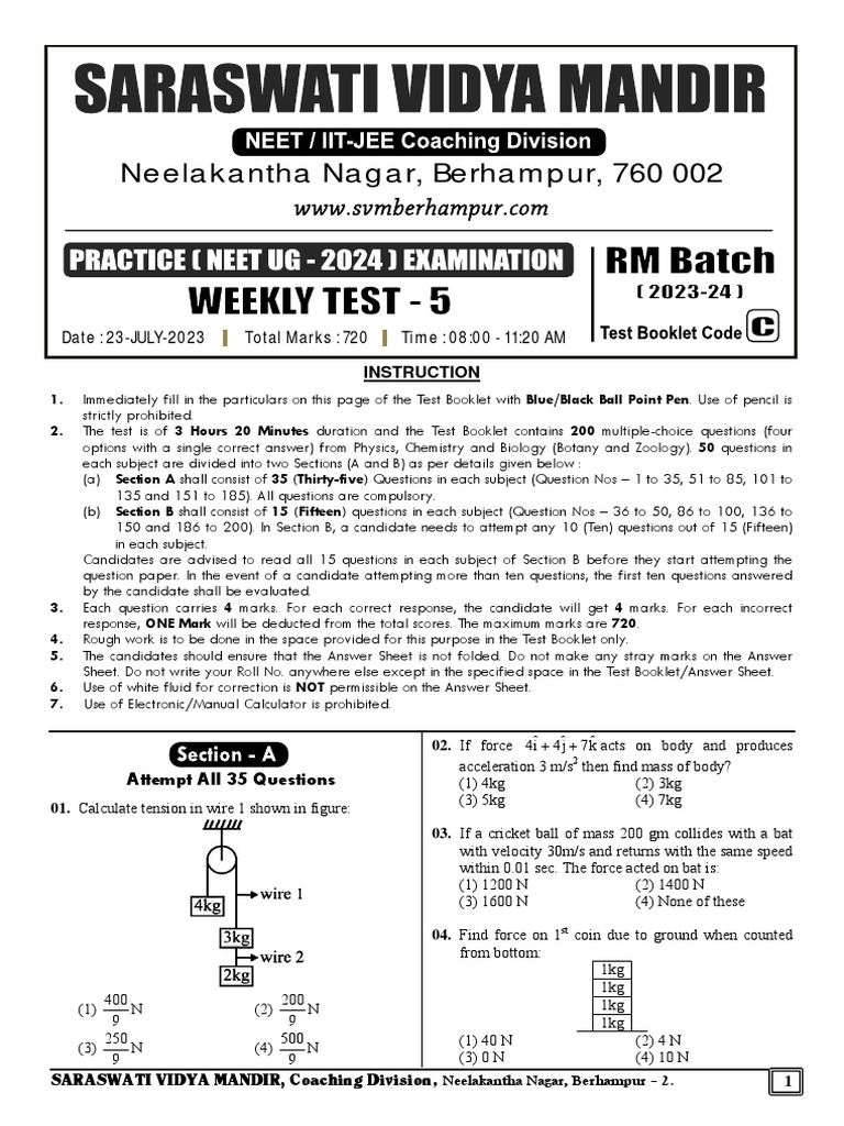 RM Wt-5 23-July-2023 Ques Solution SVM NKG | PDF