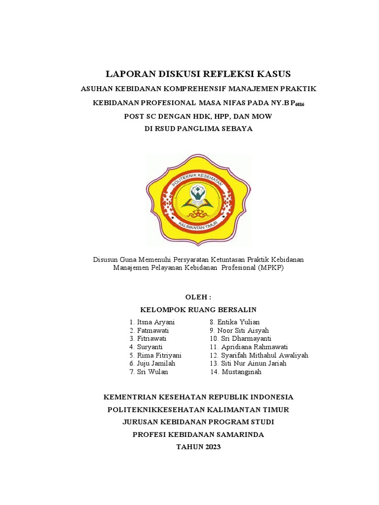 Laporan Diskusi Refleksi Kasus | PDF