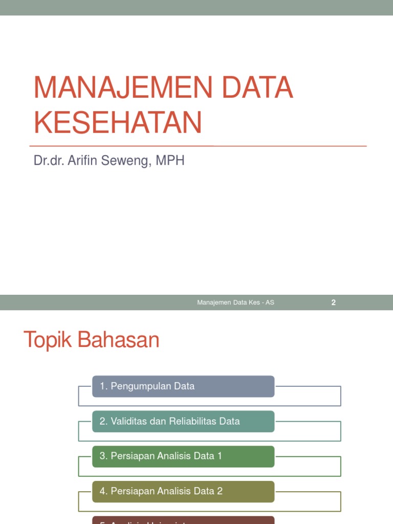 (Dok Arifin) Manajemen-Data-Kes-2022 | PDF