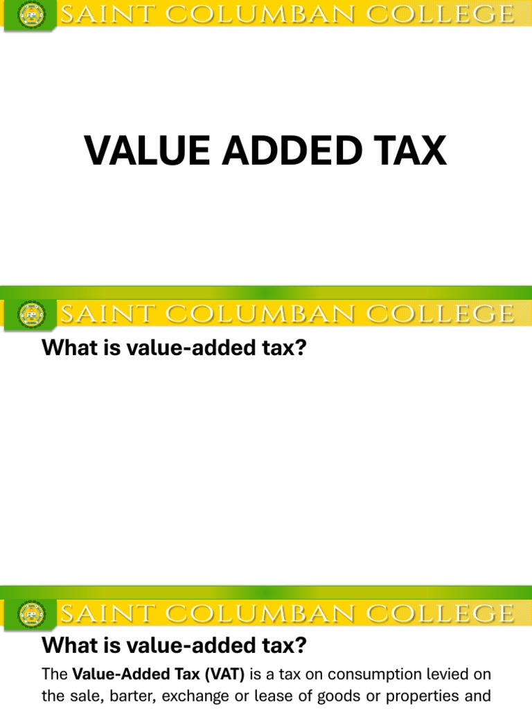 2 Value Added Tax | PDF | Value Added Tax | Taxes