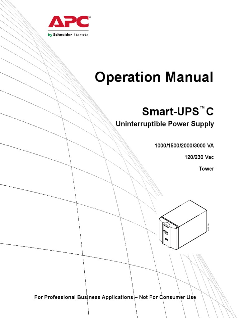 Operation Manual: Smart-UPS C | PDF