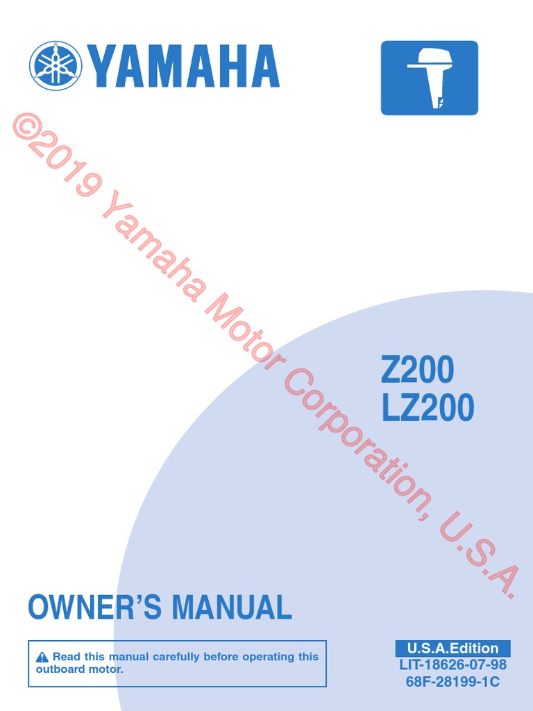 Yamaha Owners Manual Z200 | PDF | Exhaust Gas | Throttle