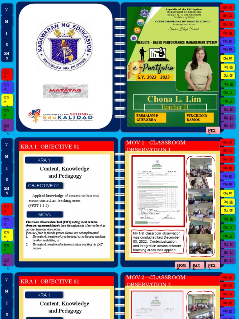 T1 - T3 - RPMS - Portfolio-2022-2023 - PPT - VMIS - CLLim | PDF